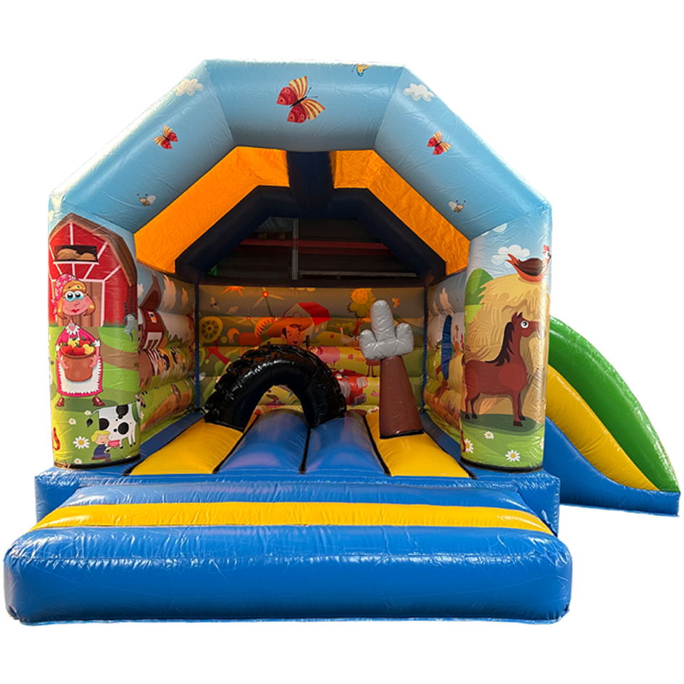 Aframe Midi OS Boerderij Springkasteel - Boing Inflatables