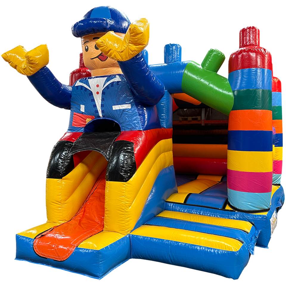 Combo Mini 3D Gekleurde Blokjes Springkasteel - Boing Inflatables