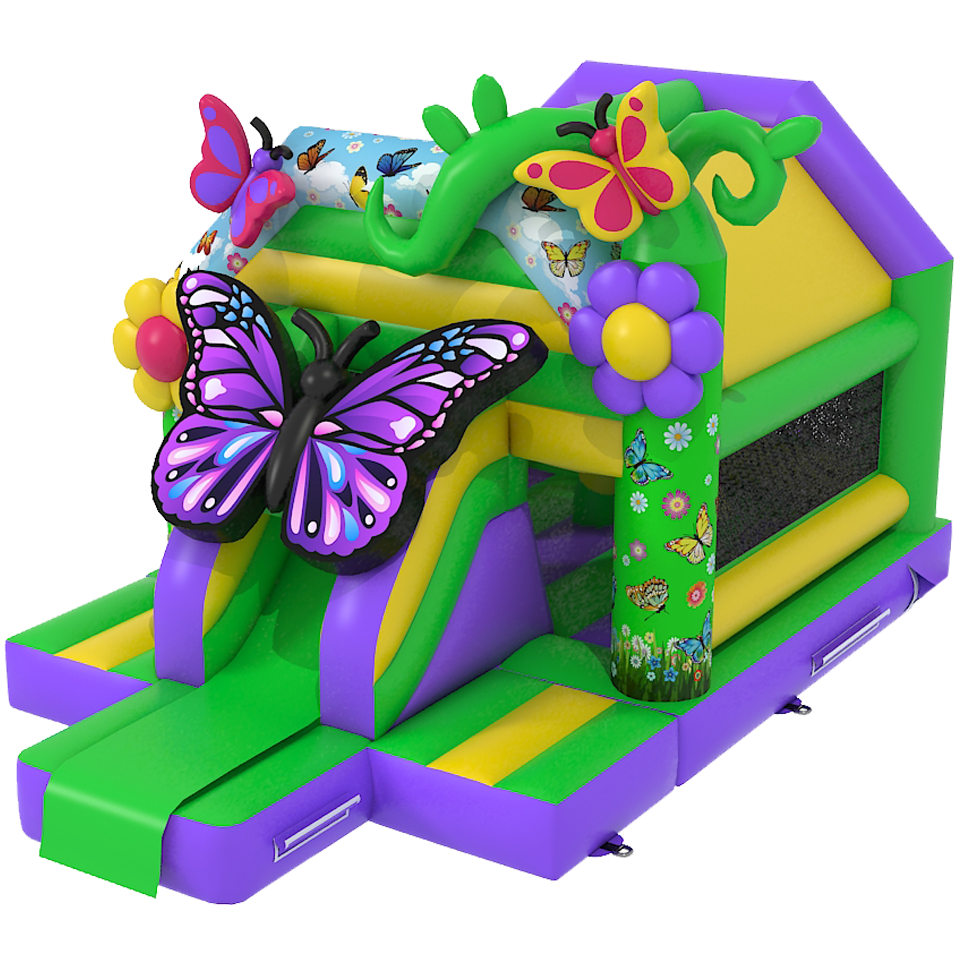 Fframe Midi Vlinder Springkasteel - Boing Inflatables
