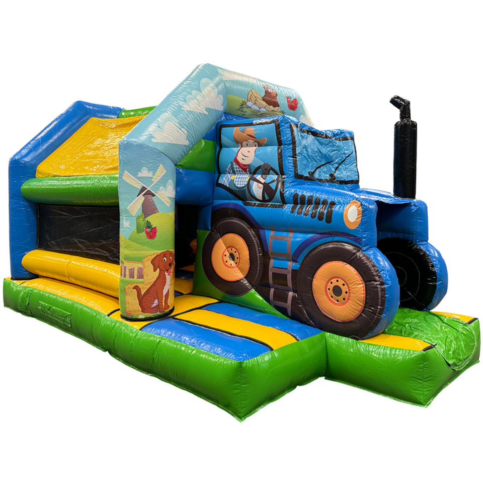 Fframe Midi Tractor Springkasteel - Boing Inflatables