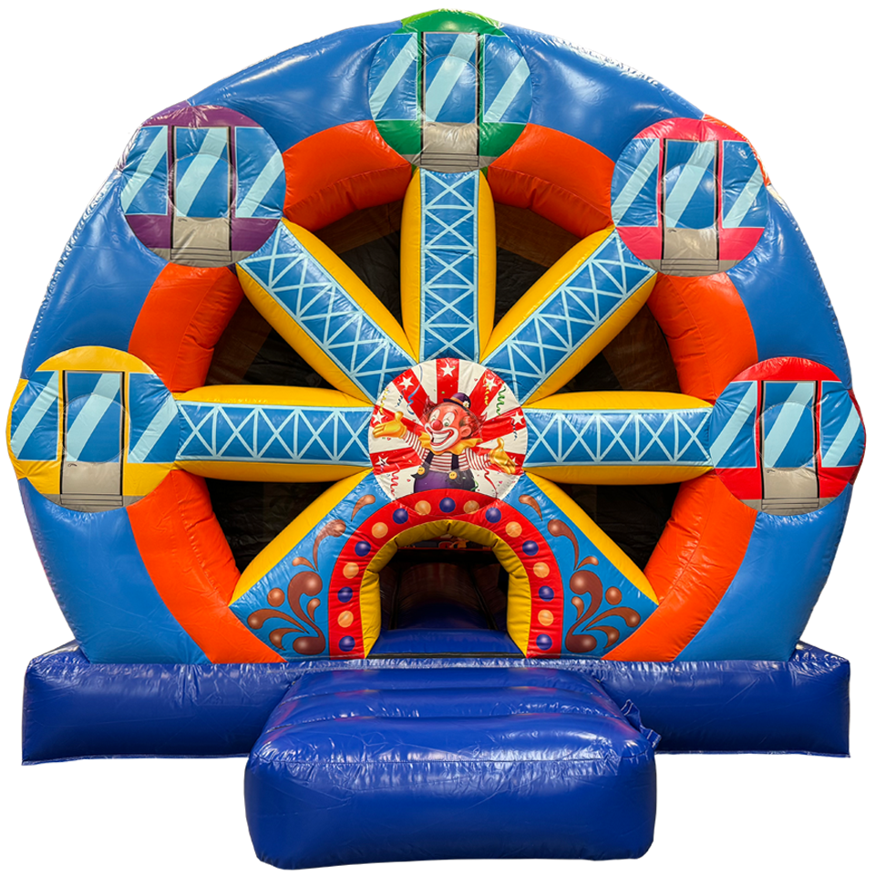 Front Play Midi Reuzenrad Springkasteel - Boing Inflatables