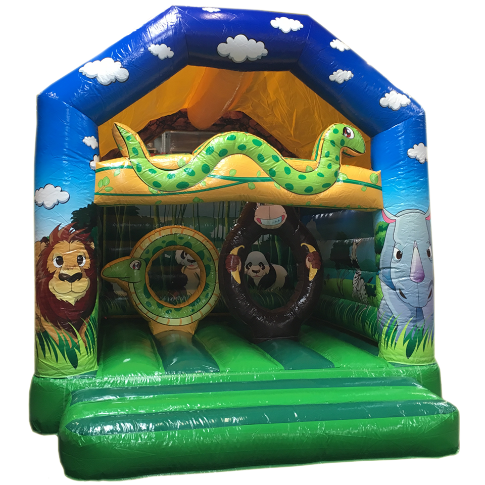 Aframe Midi Jungle Slang Springkasteel - Boing Inflatables