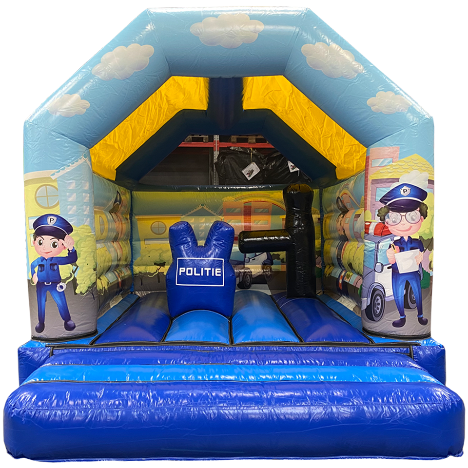 Aframe Midi Politie Springkasteel - Boing Inflatables