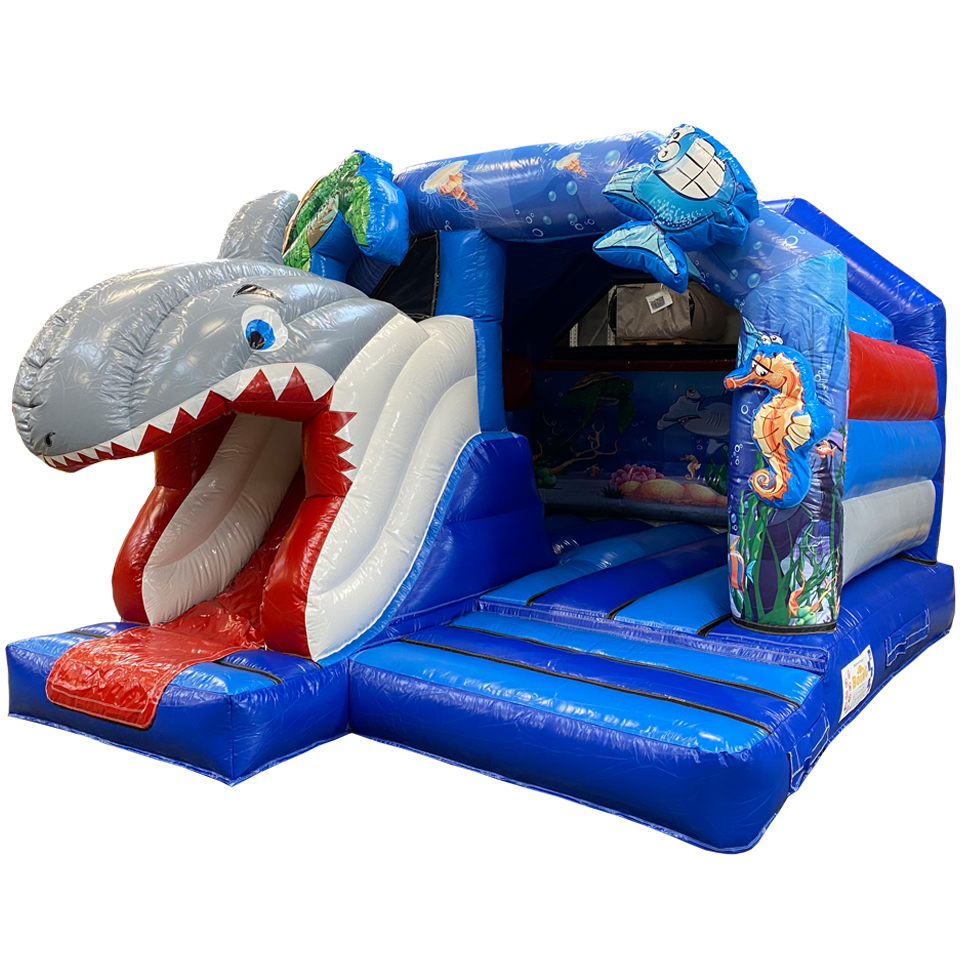 Combo Mini 3D Haai Springkasteel - Boing Inflatables