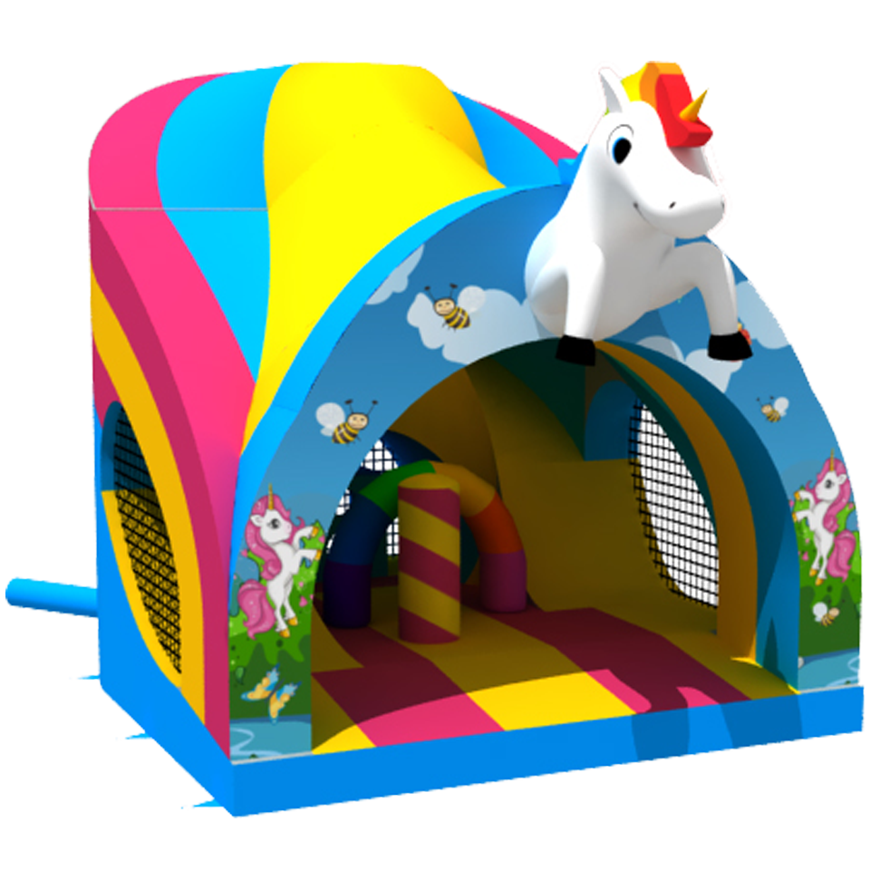 Curve Bounce N Slide Eenhoorn - Boing Inflatables