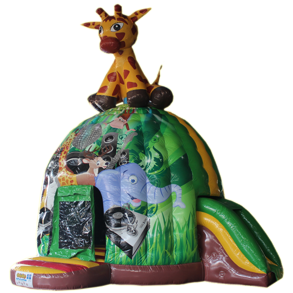 Disco Midi Giraf met Glijbaan - Boing Inflatables