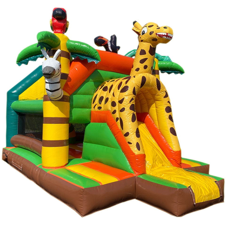 Fframe Midi Safari Springkasteel - Boing Inflatables