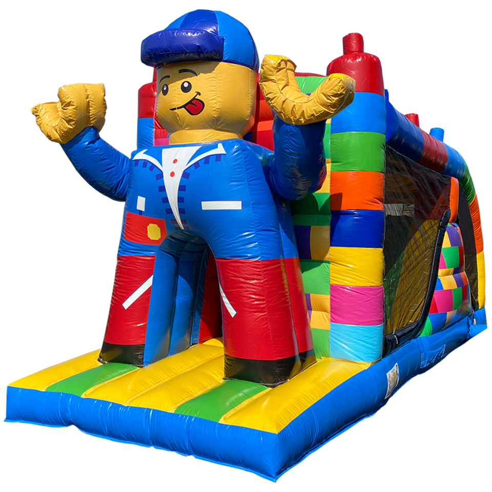 1 Deel Hindernisbaan Gekleurde Blokjes Boing Inflatables 