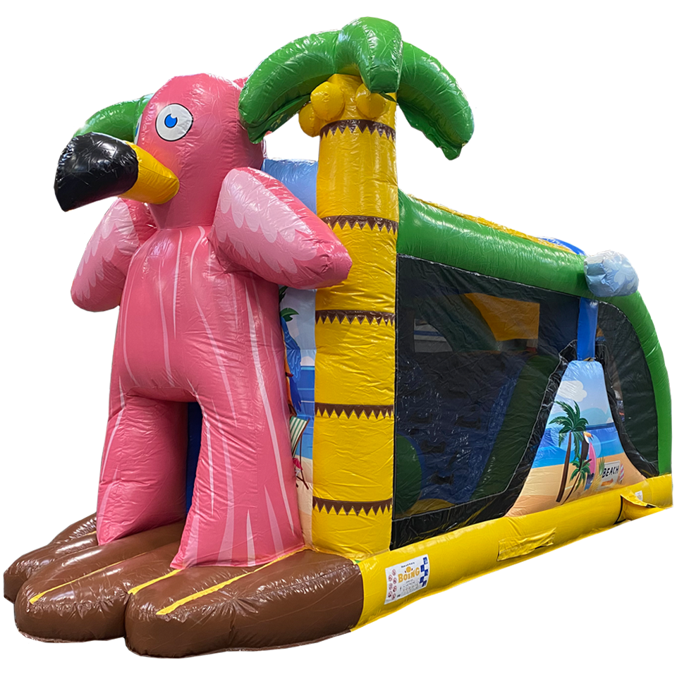 1 Deel Hindernisbaan Flamingo - Boing Inflatables