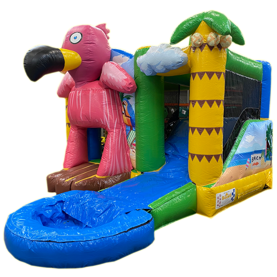Multiplay Mini Flamingo Springkasteel - Boing Inflatables