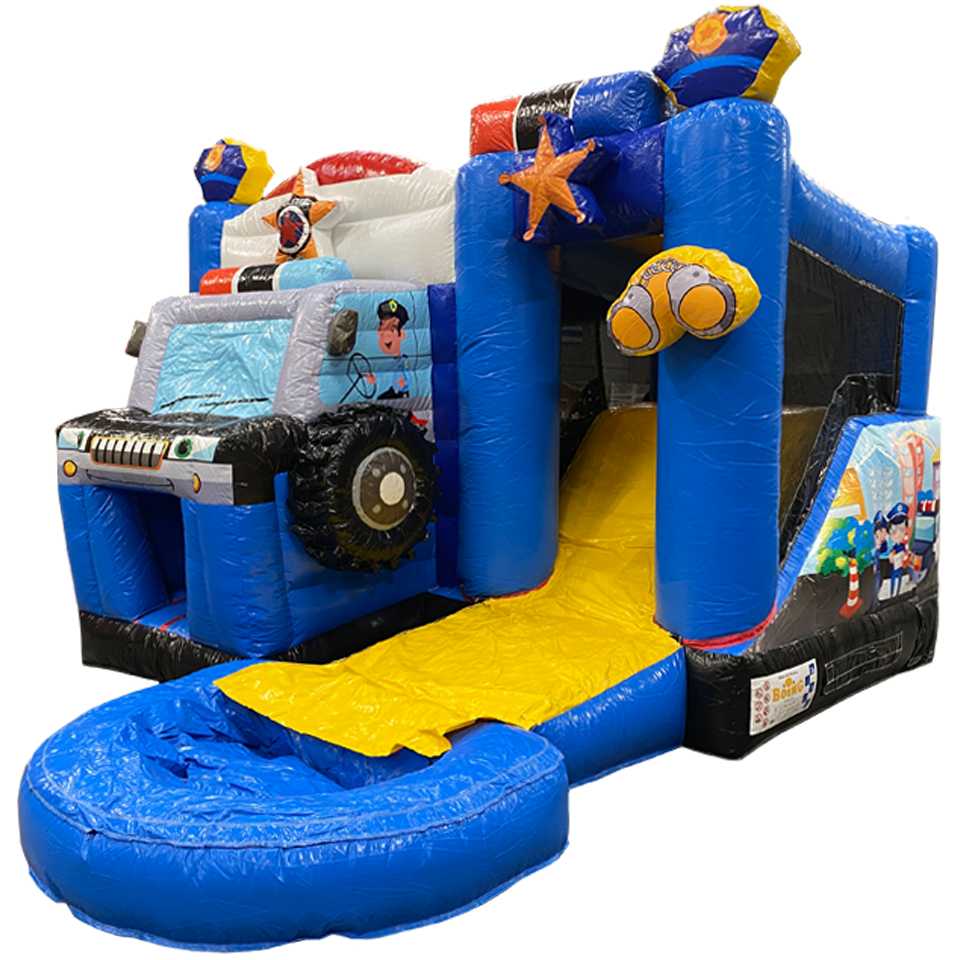 Multiplay Mini Politie Springkasteel - Boing Inflatables